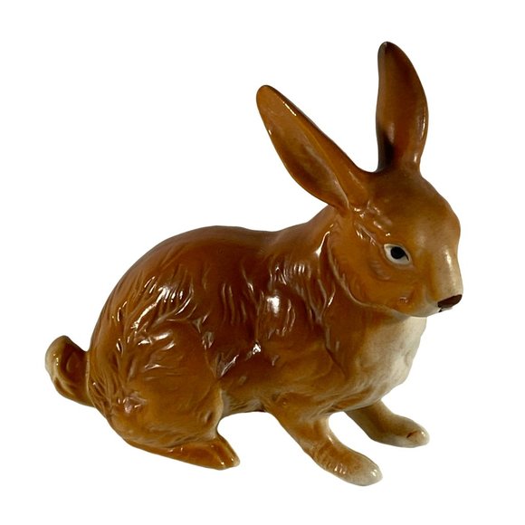 Lefton | Accents | Vintage Lefton Bunny Rabbit Porcelain Brown White ...